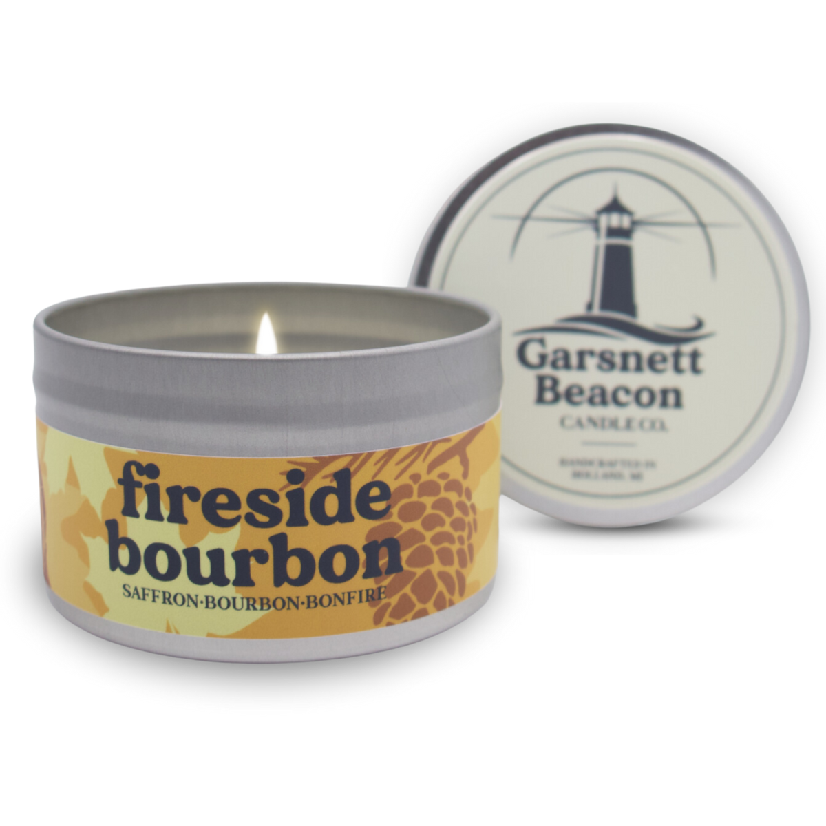 Fireside Bourbon Candle - Saffron, Bourbon, Bonfire Scent – Garsnett ...